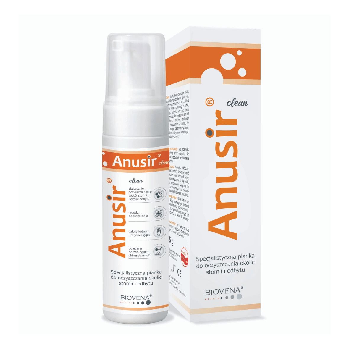 Anusir Clean – specjalistyczna pianka do oczyszczania okolic stomii ...